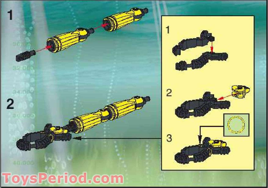 LEGO 4794 Alpha Team Command Sub Instructions and Parts List