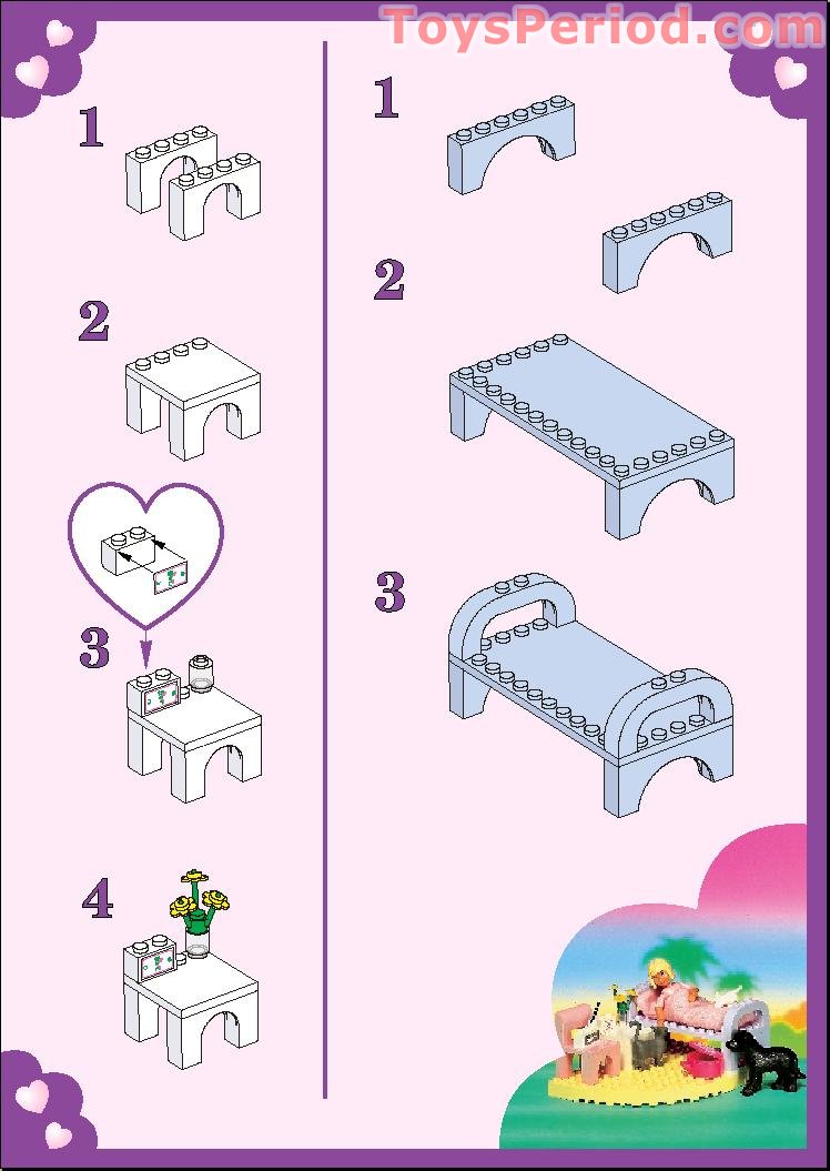 LEGO 5895 Belville Family Villa Instructions and Parts List