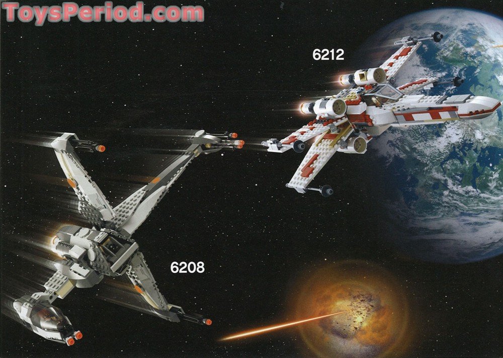 LEGO 6212 X-Wing Fighter Instructions and Parts List