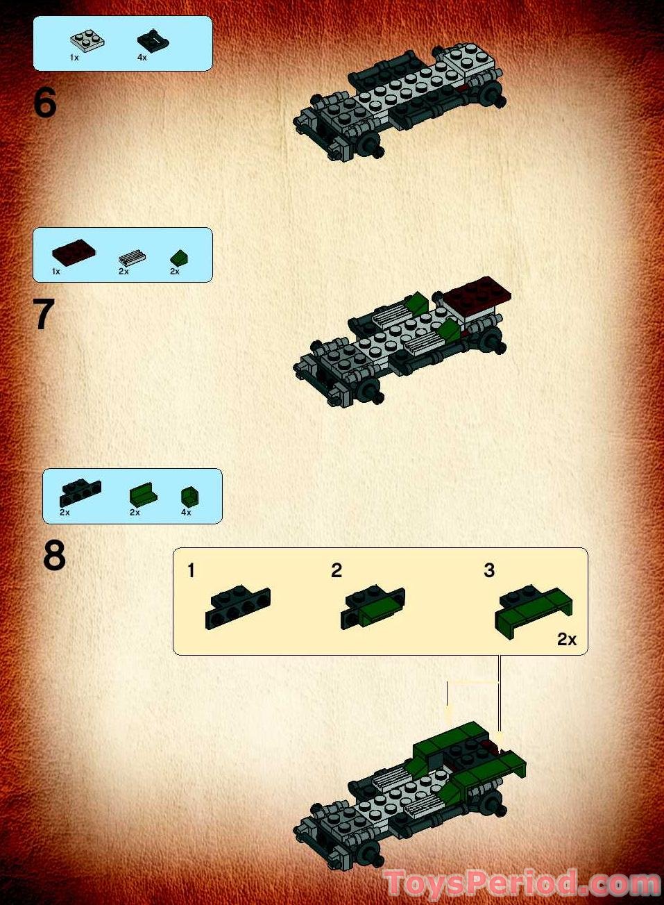 LEGO 7628 Peril in Peru Instructions and Parts List