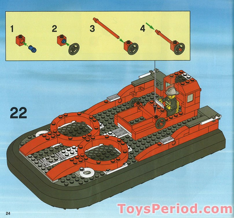 LEGO 7944 Fire Hovercraft Instructions and Parts List