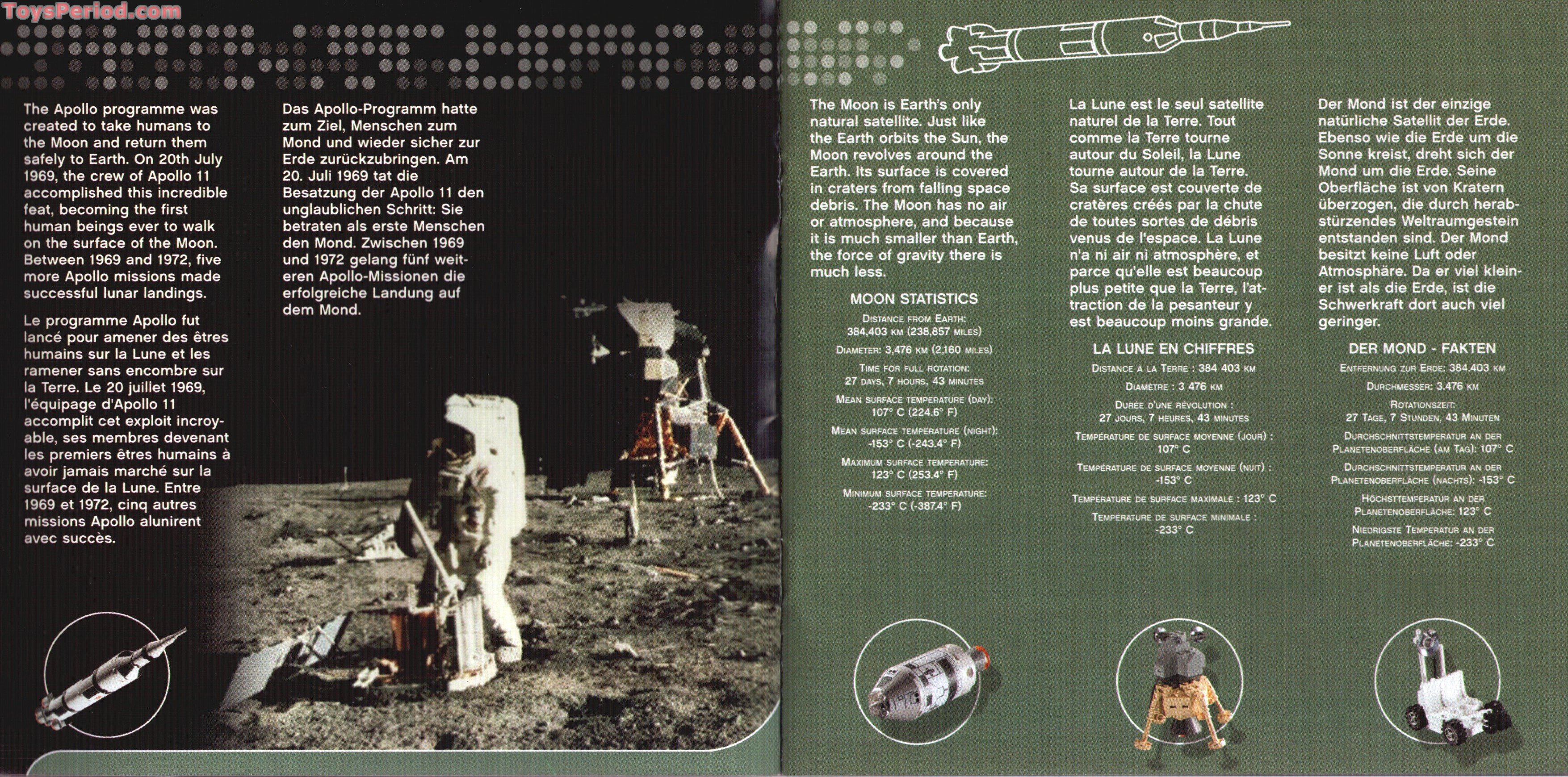 LEGO 7468 Saturn V Moon Mission Instructions and Parts List