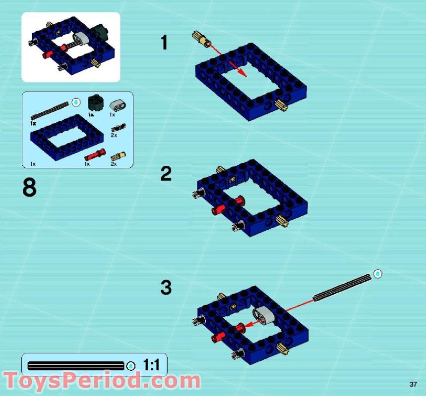 LEGO 8634 Mission 5: Turbocar Chase Instructions and Parts List