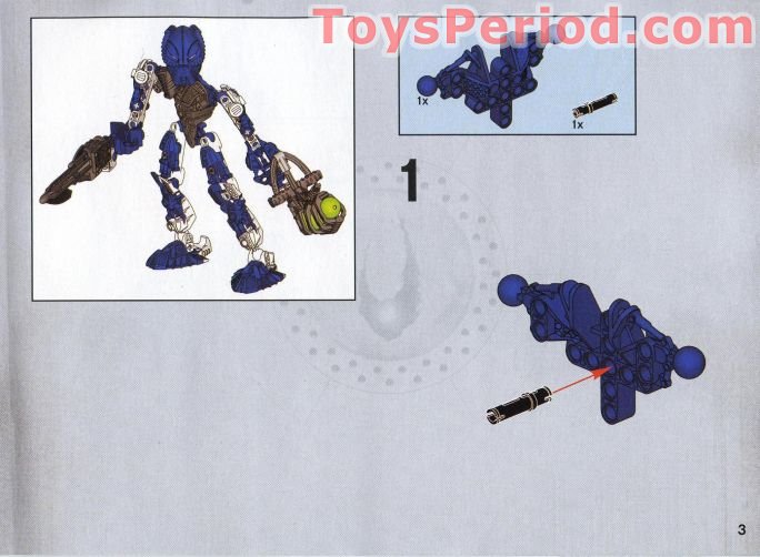 LEGO 8728 Inika Toa Hahli Instructions and Parts List