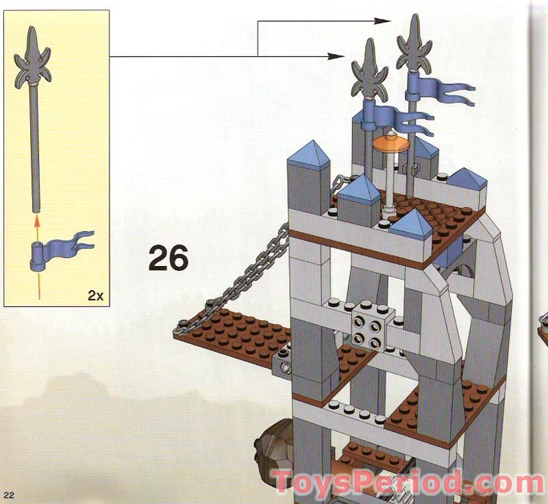 LEGO 8875 King's Siege Tower Instructions and Parts List