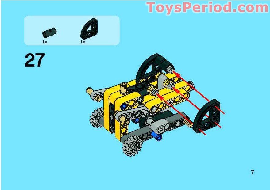 LEGO 8259 Mini Bulldozer Instructions and Parts List