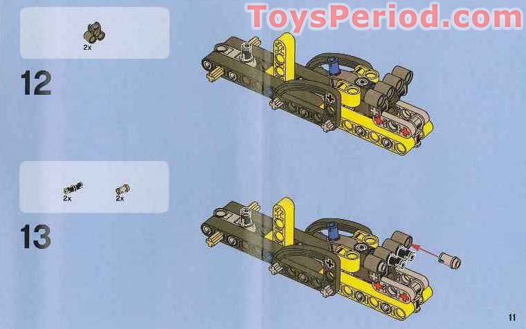 LEGO 8290 Mini Forklift Instructions and Parts List
