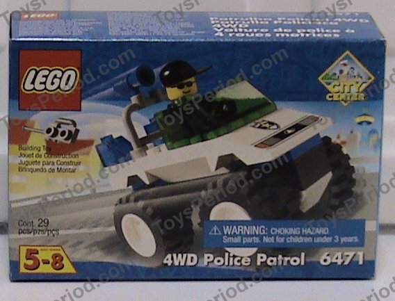 LEGO 6471 4wd Police Patrol Instructions and Parts List