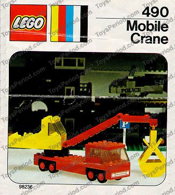 LEGO 490-1 Mobile Crane Instructions and Parts List