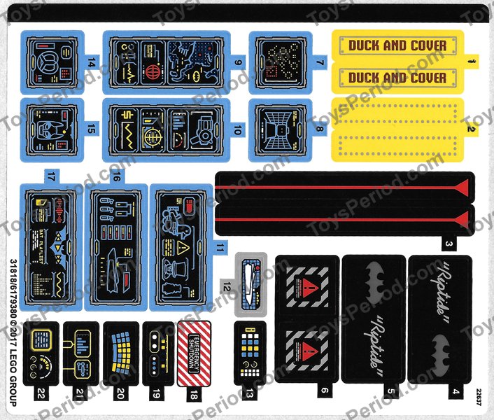 LEGO Sets with Part 70909stk01 Sticker Sheet for Set 70909 - (31818/ ...