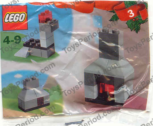 LEGO 4524-4 Advent Calendar 2002, Creator (Day3) Fireplace Set Parts List