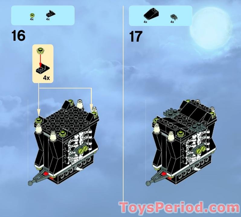 LEGO 9467 The Ghost Train Instructions and Parts List