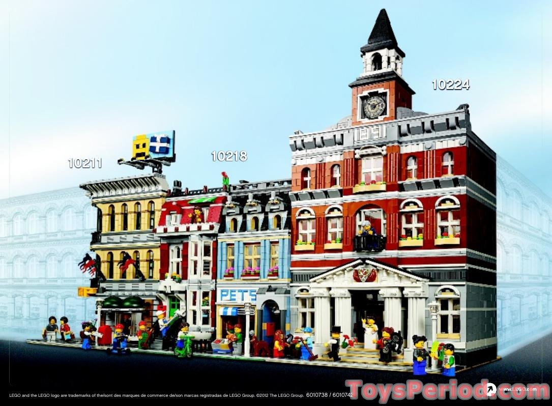 LEGO 10224 Town Hall Instructions and Parts List
