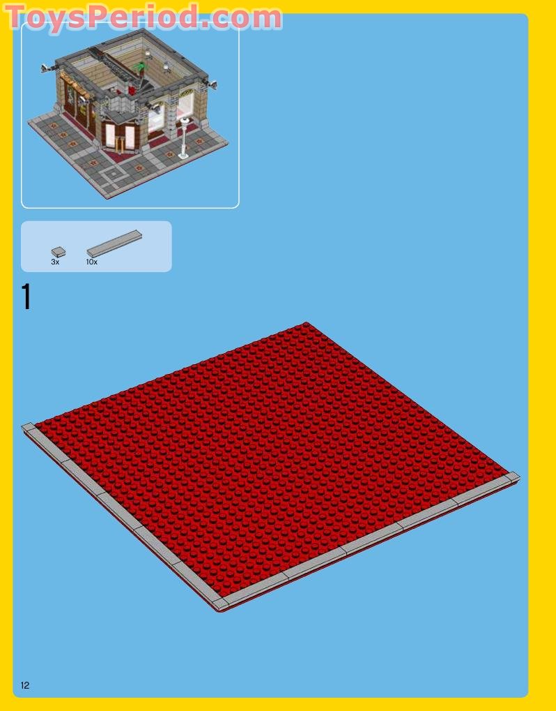 LEGO 10232 Palace Cinema Instructions and Parts List
