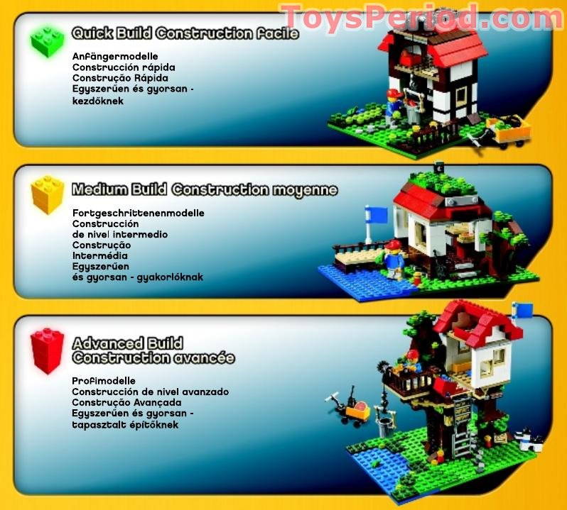 LEGO 31010 Treehouse Instructions and Parts List