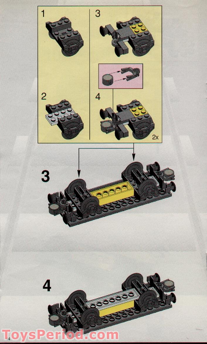 LEGO 2126 Train Cars Instructions and Parts List