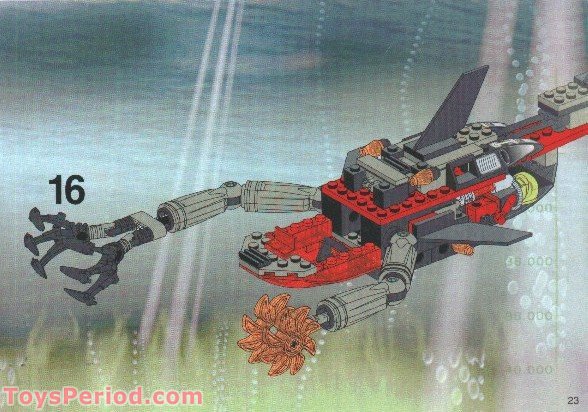LEGO 4793 Ogel Shark Sub Instructions and Parts List