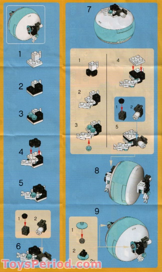 LEGO 4416 Robo Pod Instructions and Parts List