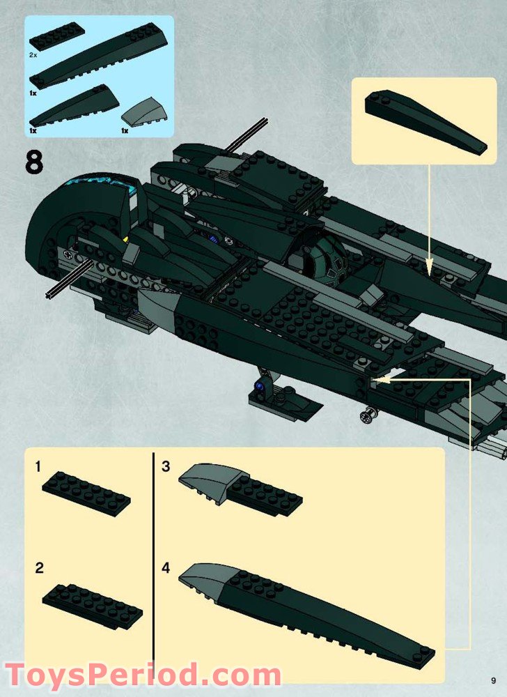 LEGO 7672 Rogue Shadow Instructions and Parts List