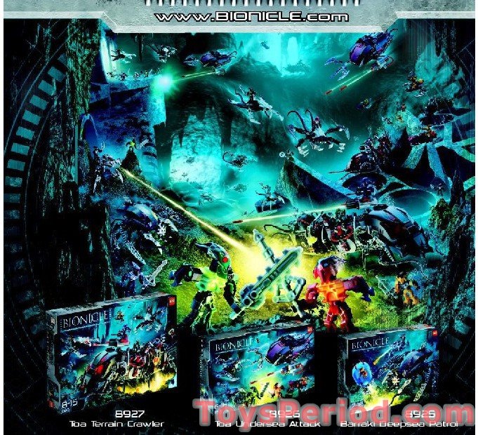 LEGO 8926 Toa Undersea Attack Instructions and Parts List