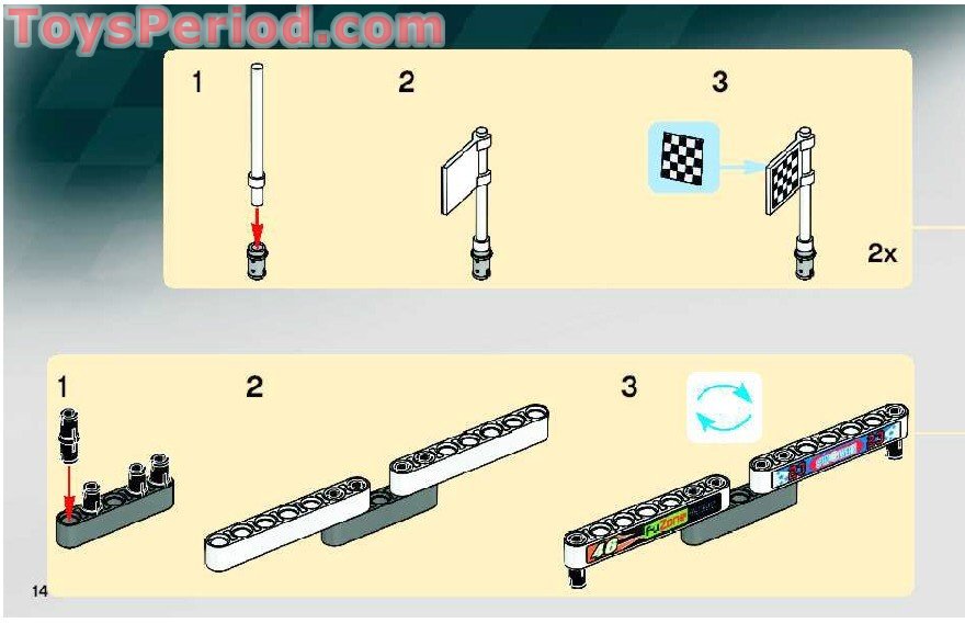 LEGO 8125 Thunder Raceway Instructions and Parts List