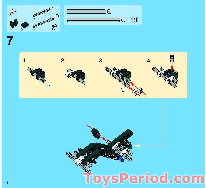 LEGO 8262 Quad Bike Instructions and Parts List