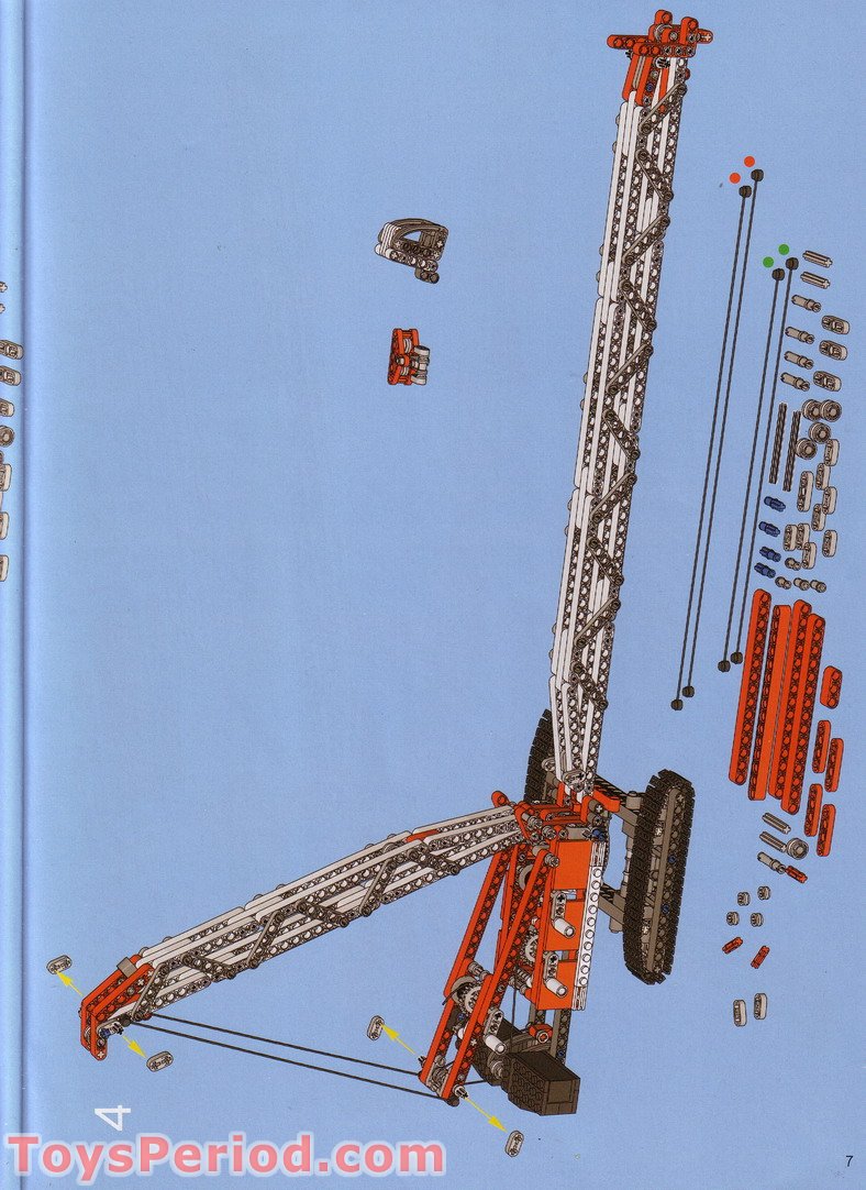 LEGO 8288 Crawler Crane Instructions and Parts List