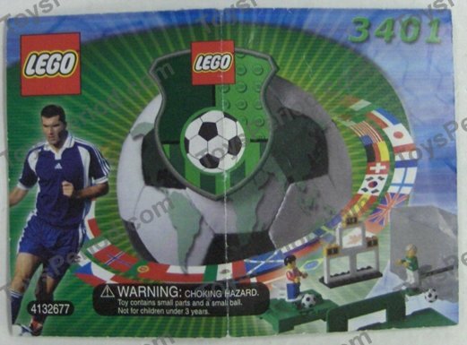 LEGO 3401-2 Shoot 'n' Score - with Zidane / Adidas Minifig Instructions ...