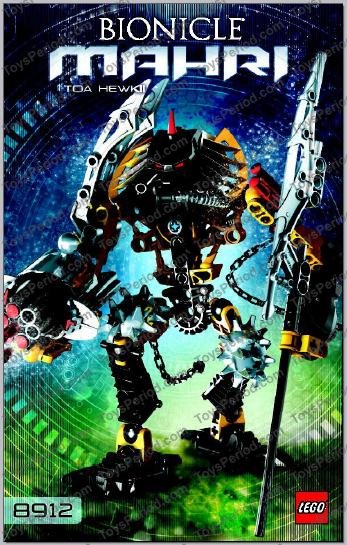 LEGO 8912 Toa Mahri Hewkii Instructions and Parts List