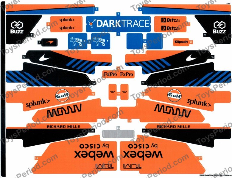 LEGO Sets with Part 42141stk01 Sticker Sheet for Set 42141, Sheet 1 ...