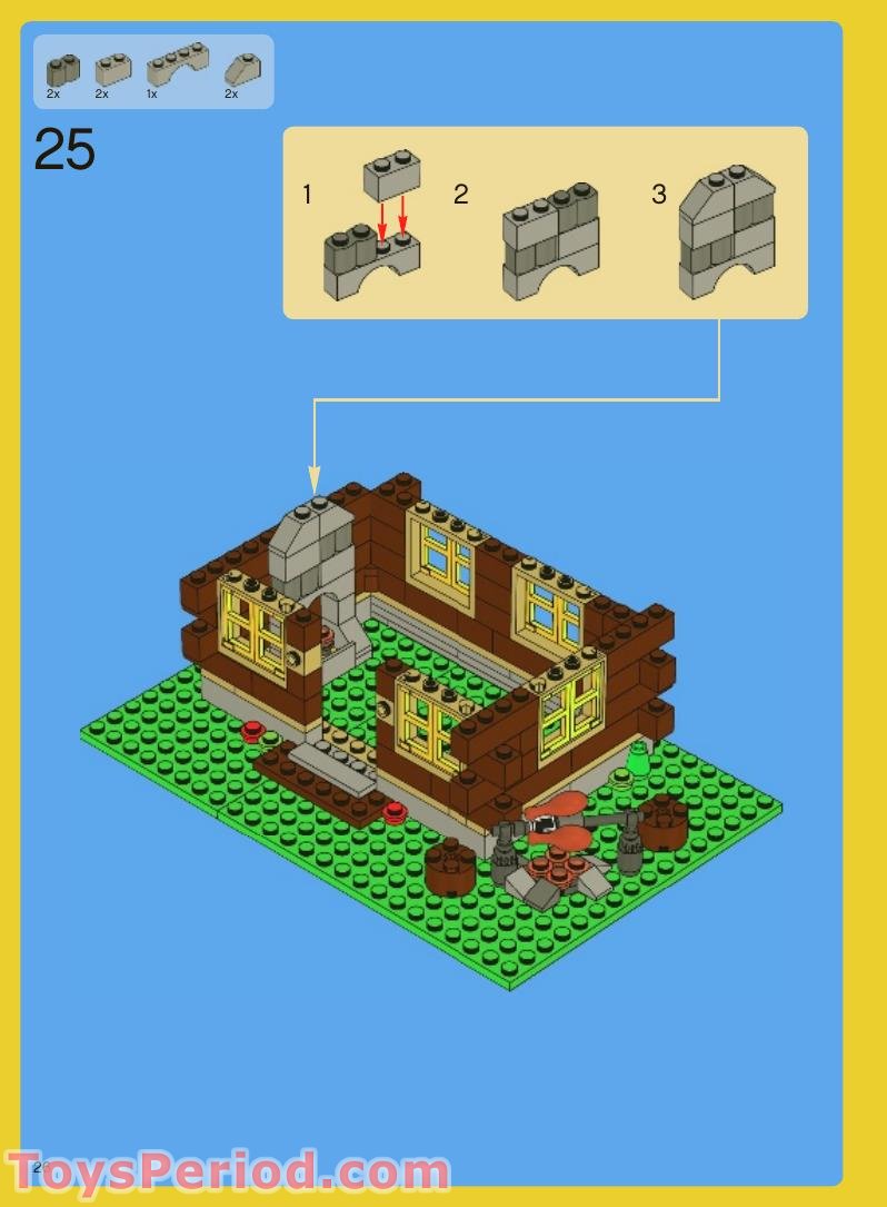 LEGO 5766 Log Cabin Instructions and Parts List