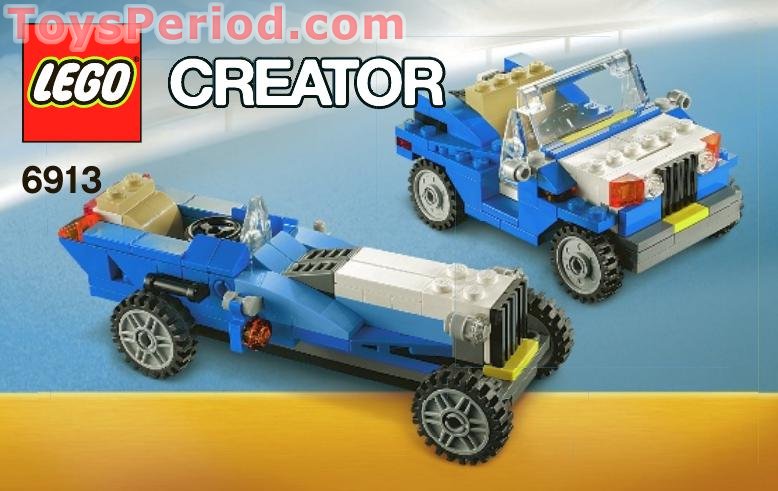 LEGO 6913 Blue Roadster Instructions and Parts List