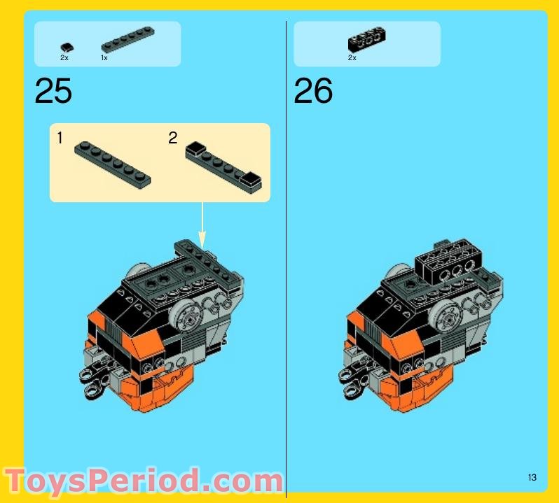 LEGO 7291 Street Rebel Instructions and Parts List