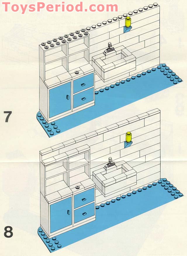 LEGO 261-1 Bathroom Instructions and Parts List