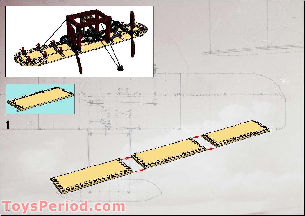 LEGO 10124 Wright Flyer Instructions and Parts List