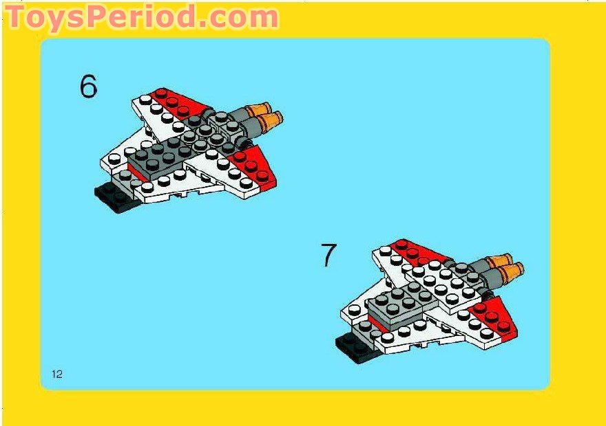 LEGO 6741 Mini Jet Instructions and Parts List