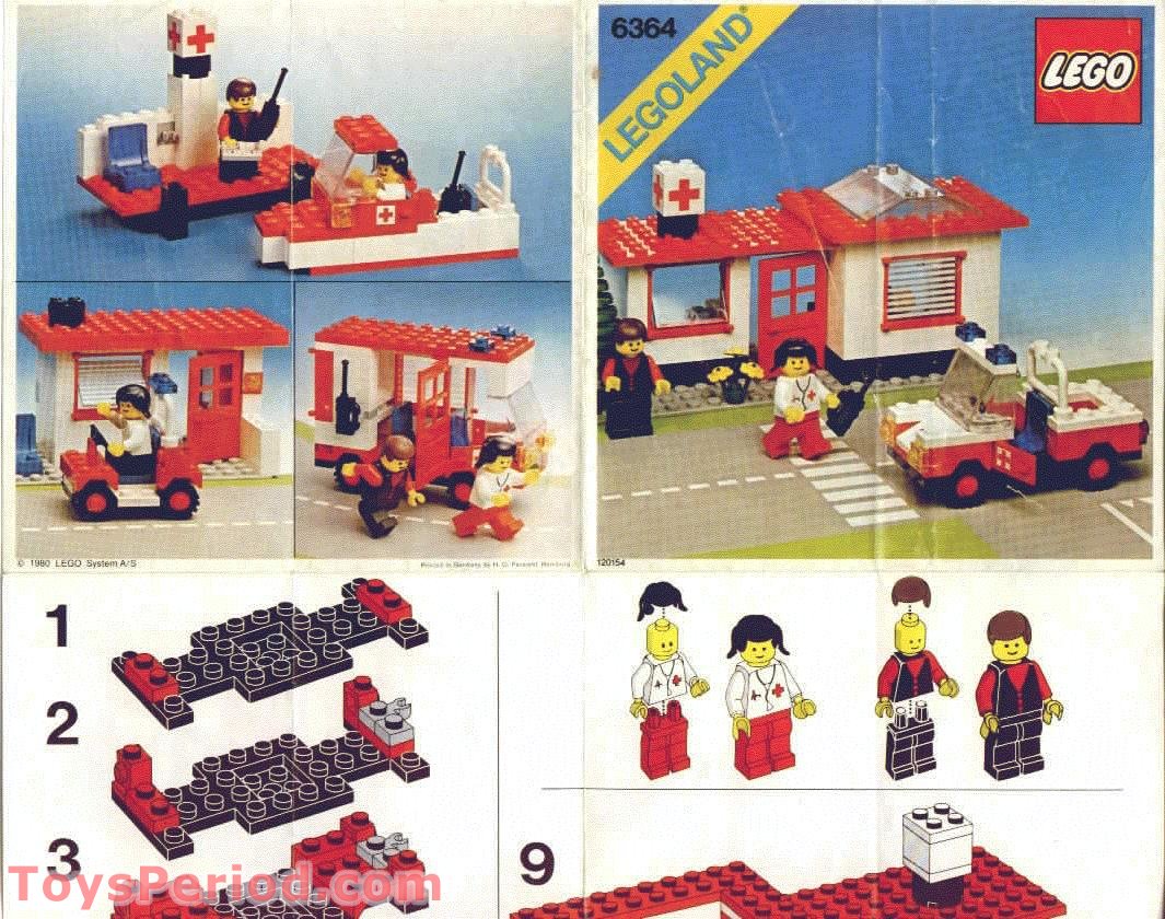 LEGO 6364 Paramedic Unit Instructions and Parts List