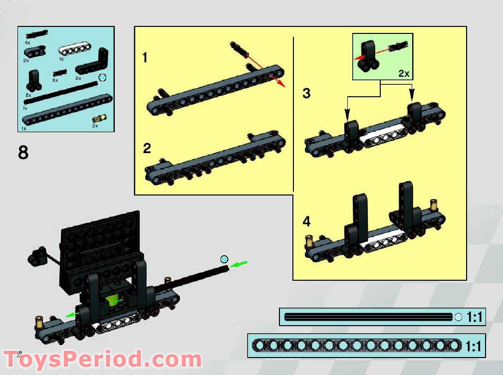 LEGO 8682 Nitro Intimidator Instructions and Parts List
