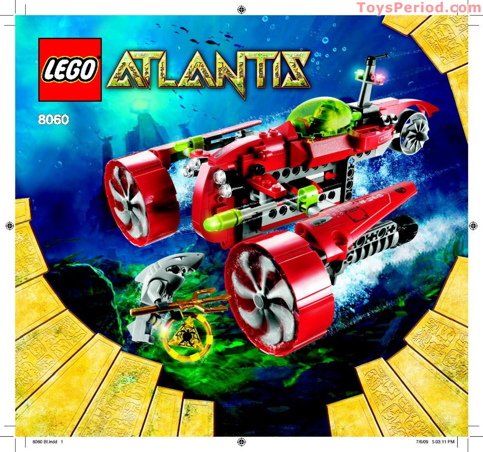 LEGO 8060 Typhoon Turbo Sub Instructions and Parts List