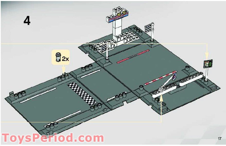 LEGO 8125 Thunder Raceway Instructions and Parts List