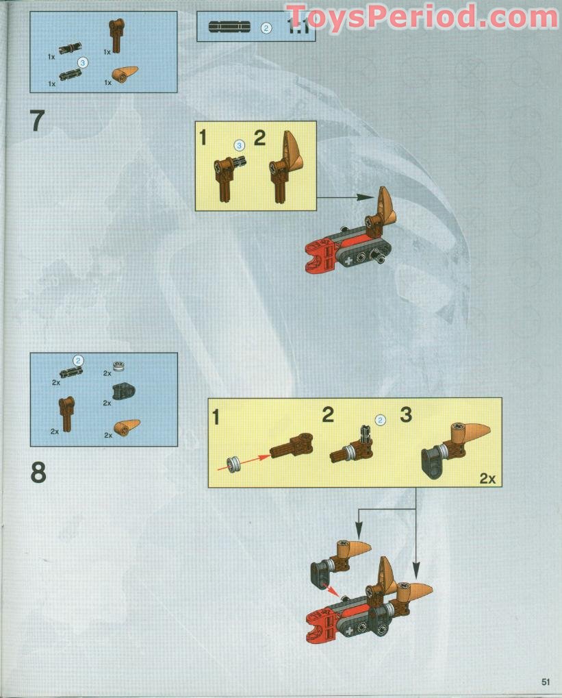 LEGO 8595 Takua and Pewku Instructions and Parts List