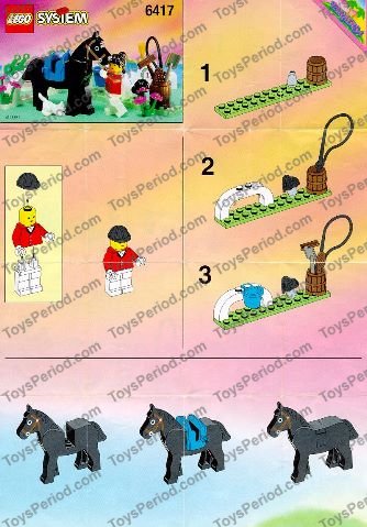 LEGO 6417 Show Jumping Event Instructions and Parts List