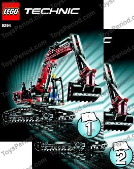 LEGO 8294 Excavator Instructions and Parts List