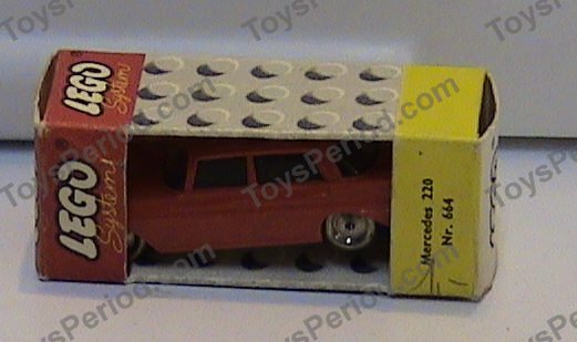 LEGO 664-2 HO Scale Mercedes 220 S Set Parts List
