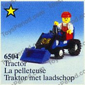 LEGO 6504 Tractor Instructions and Parts List