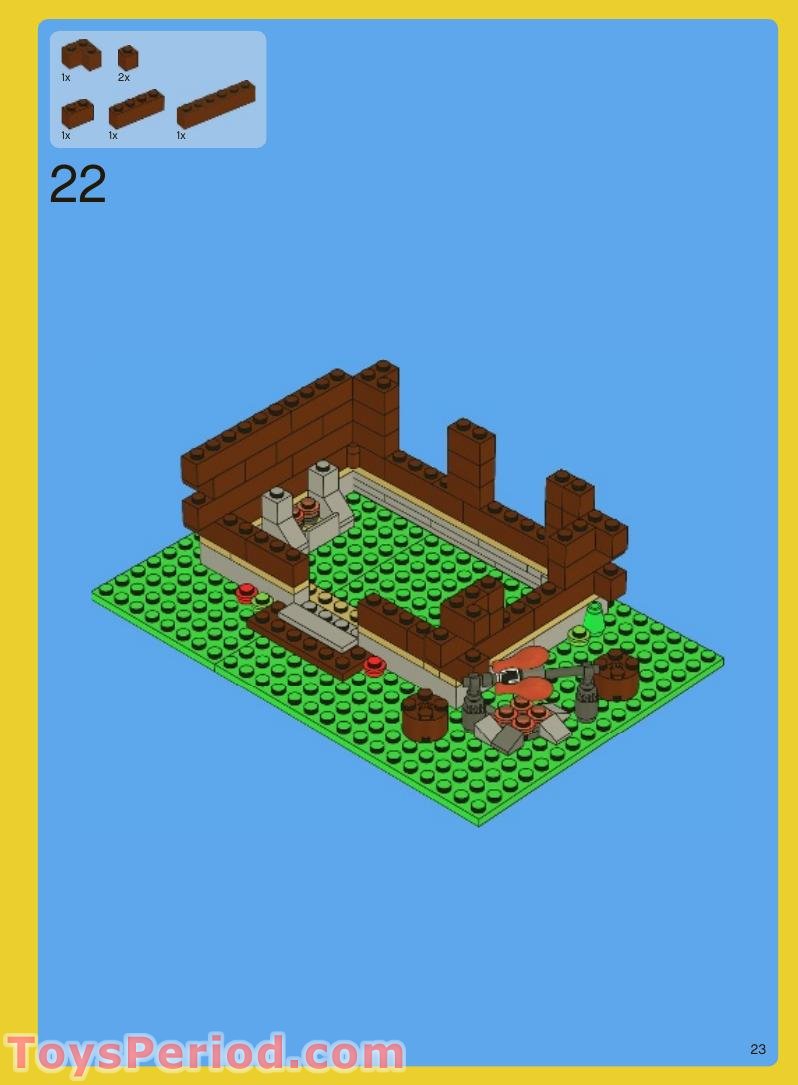 LEGO 5766 Log Cabin Instructions and Parts List