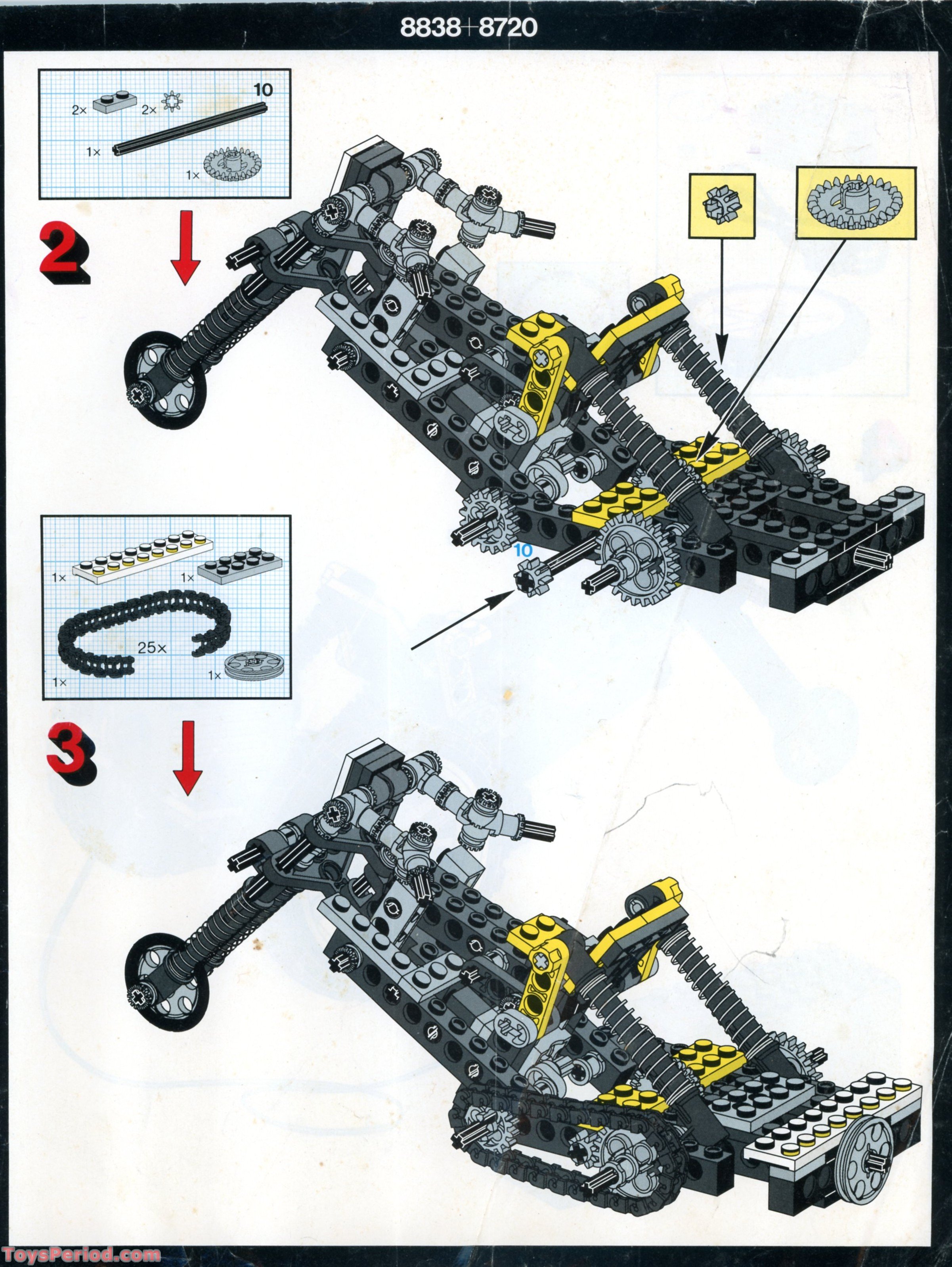 LEGO 8838 Shock Cycle Instructions and Parts List