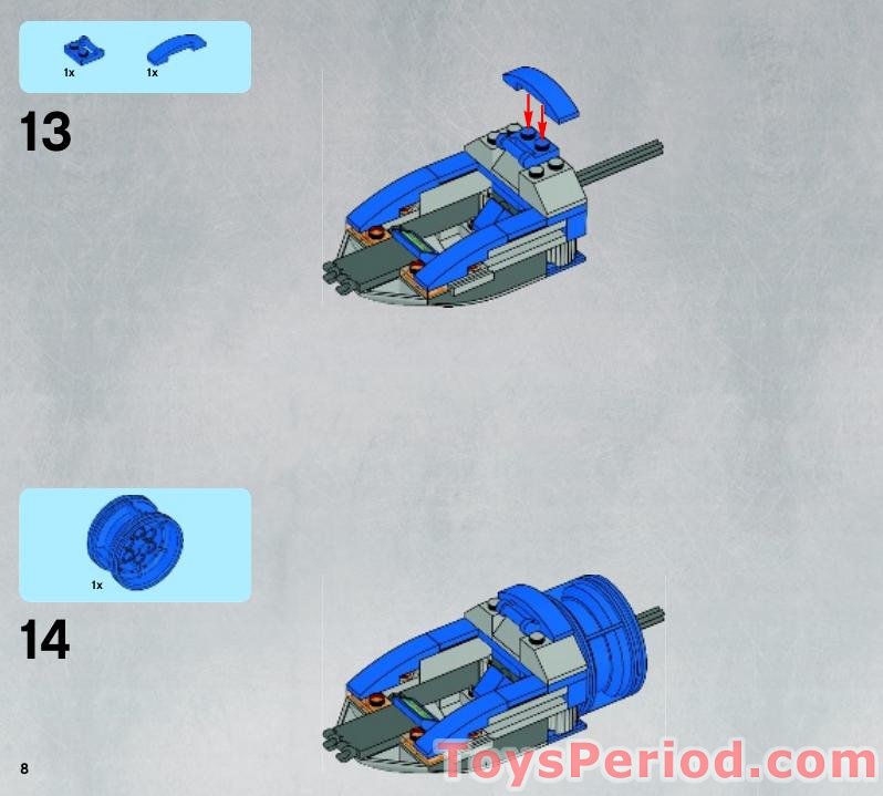 LEGO 9499 Gungan Sub Instructions and Parts List