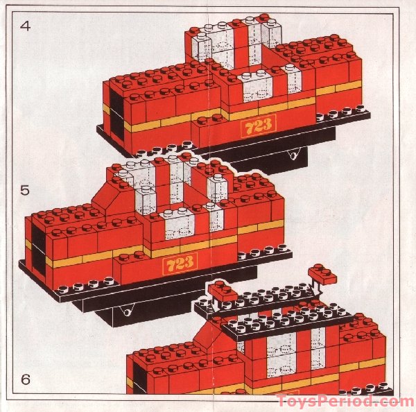 LEGO 723-1 Diesel Locomotive Instructions and Parts List