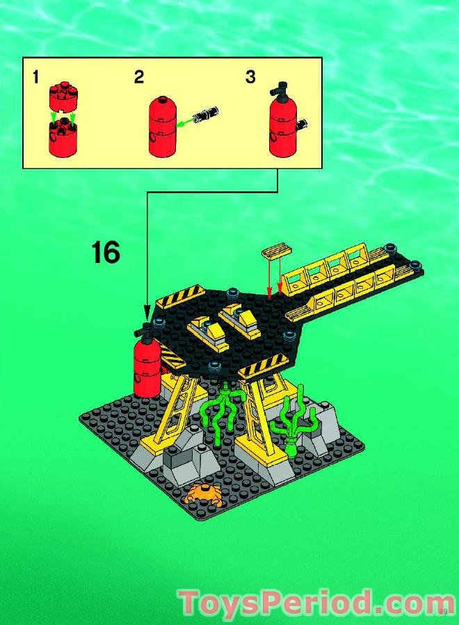 LEGO 7775 Aquabase Invasion Instructions and Parts List